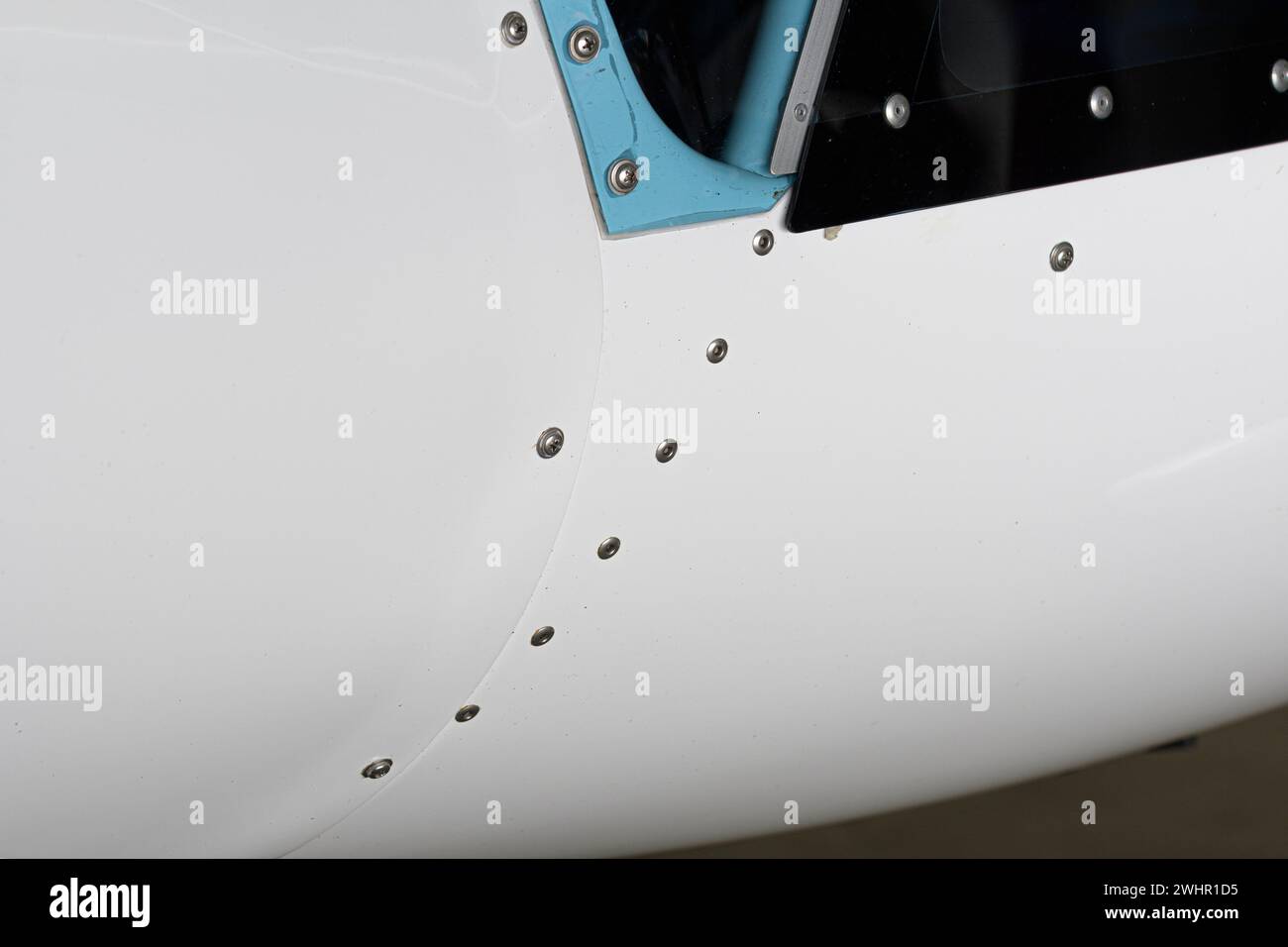 Rivet and texture of airplane wing close up Stock Photo - Alamy
