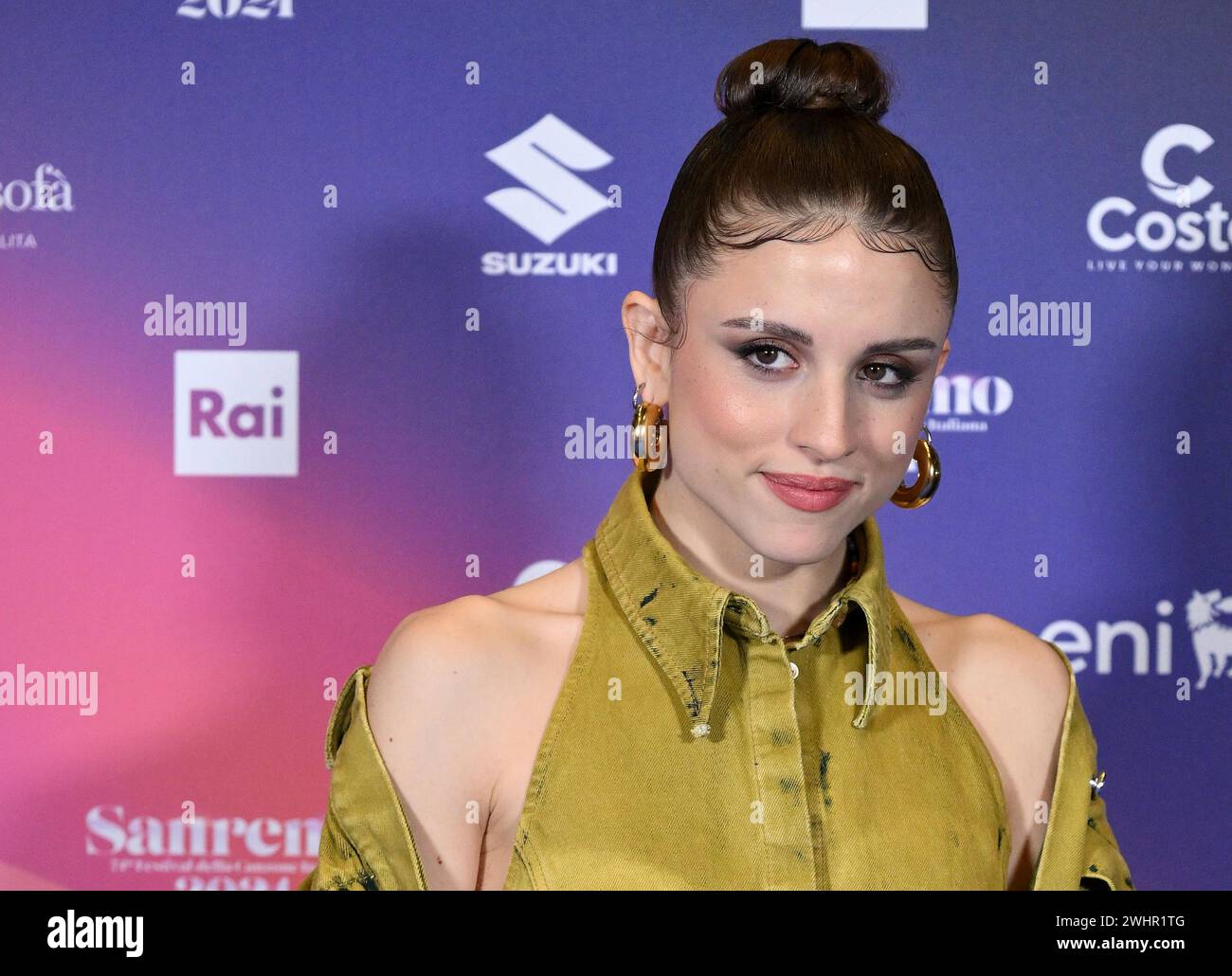 February 11, 2024, Sanremo, ITALY: The winner of the festival, Italian ...