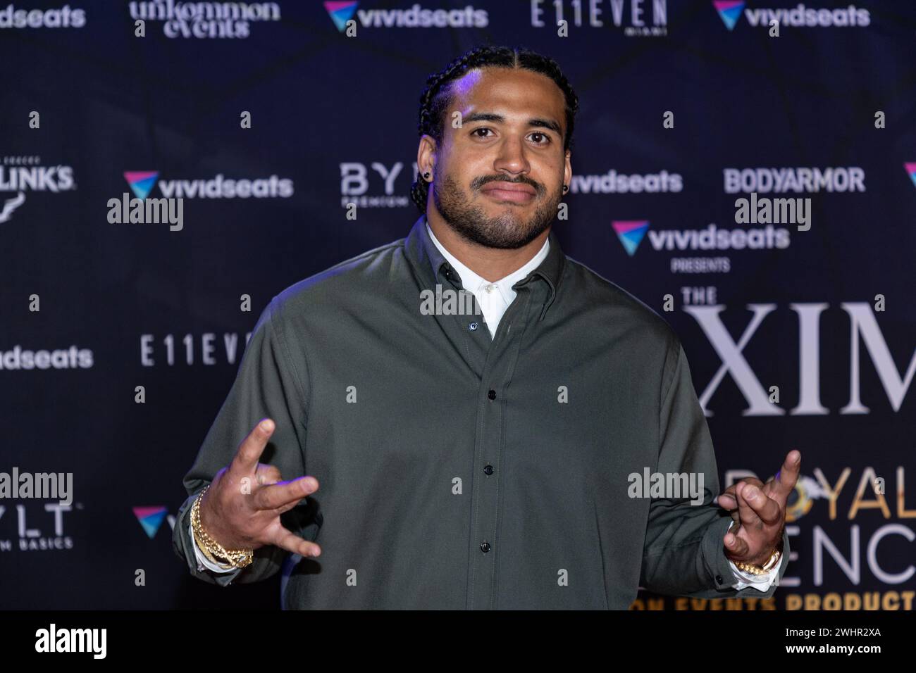 Las Vegas, NV, USA. 10th Feb, 2024. Eric Hendricks pictured at the 2024 MAXIM Big Game ...