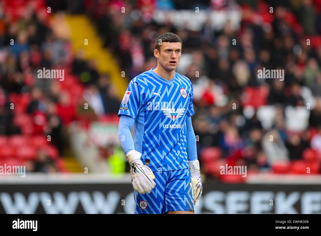 Oakwell Stadium, Barnsley, England - 10th February 2024 Liam Roberts ...