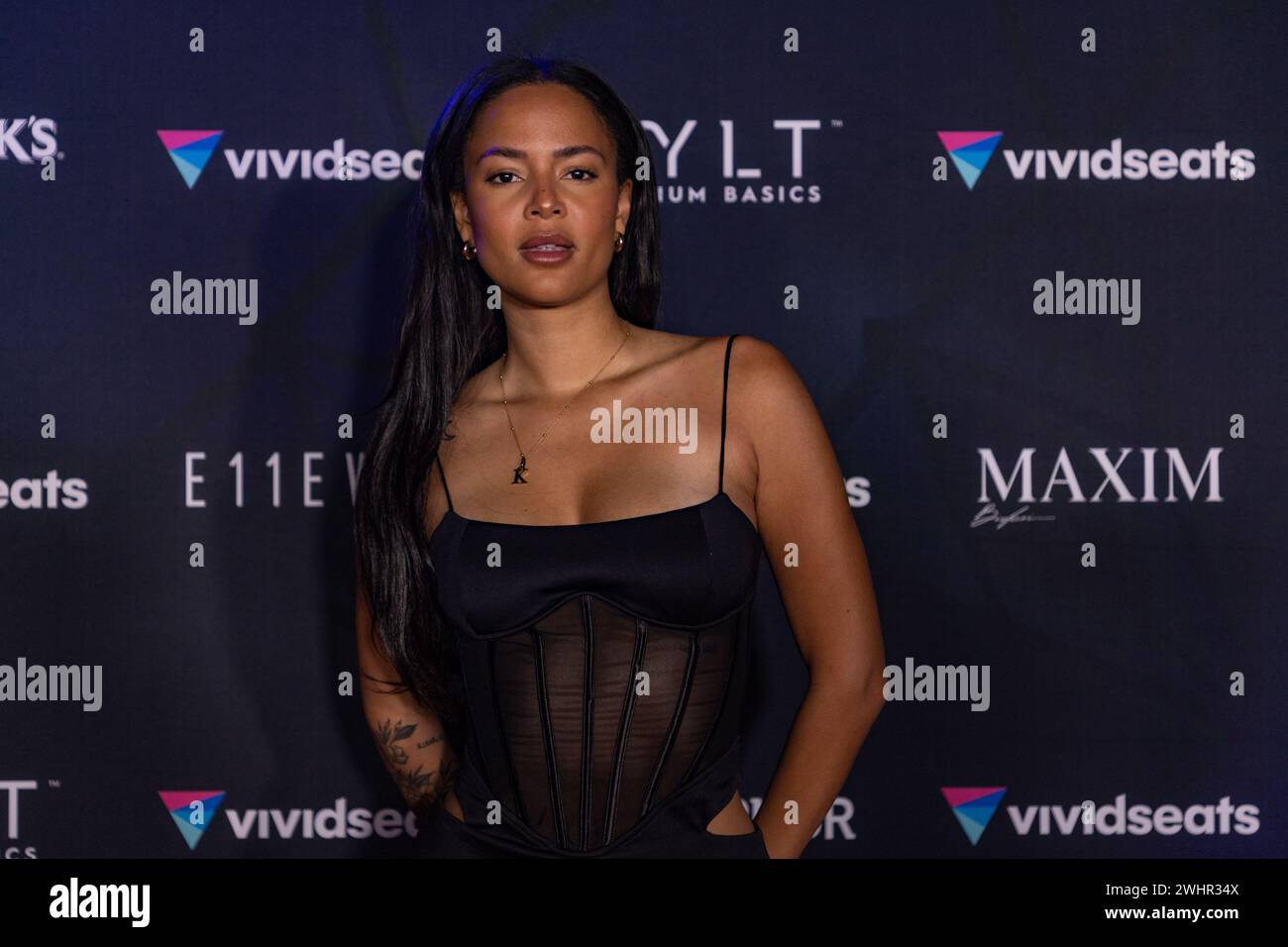 Las Vegas, NV, USA. 10th Feb, 2024. Kira Green pictured at the 2024 MAXIM Big Game Experience ...