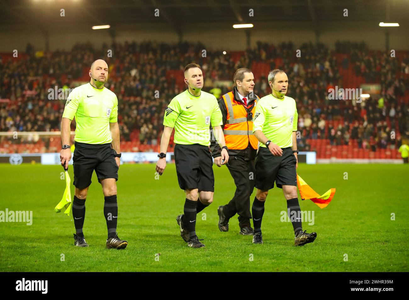 Oakwell Stadium, Barnsley, England - 10th February 2024 Referee Ross ...