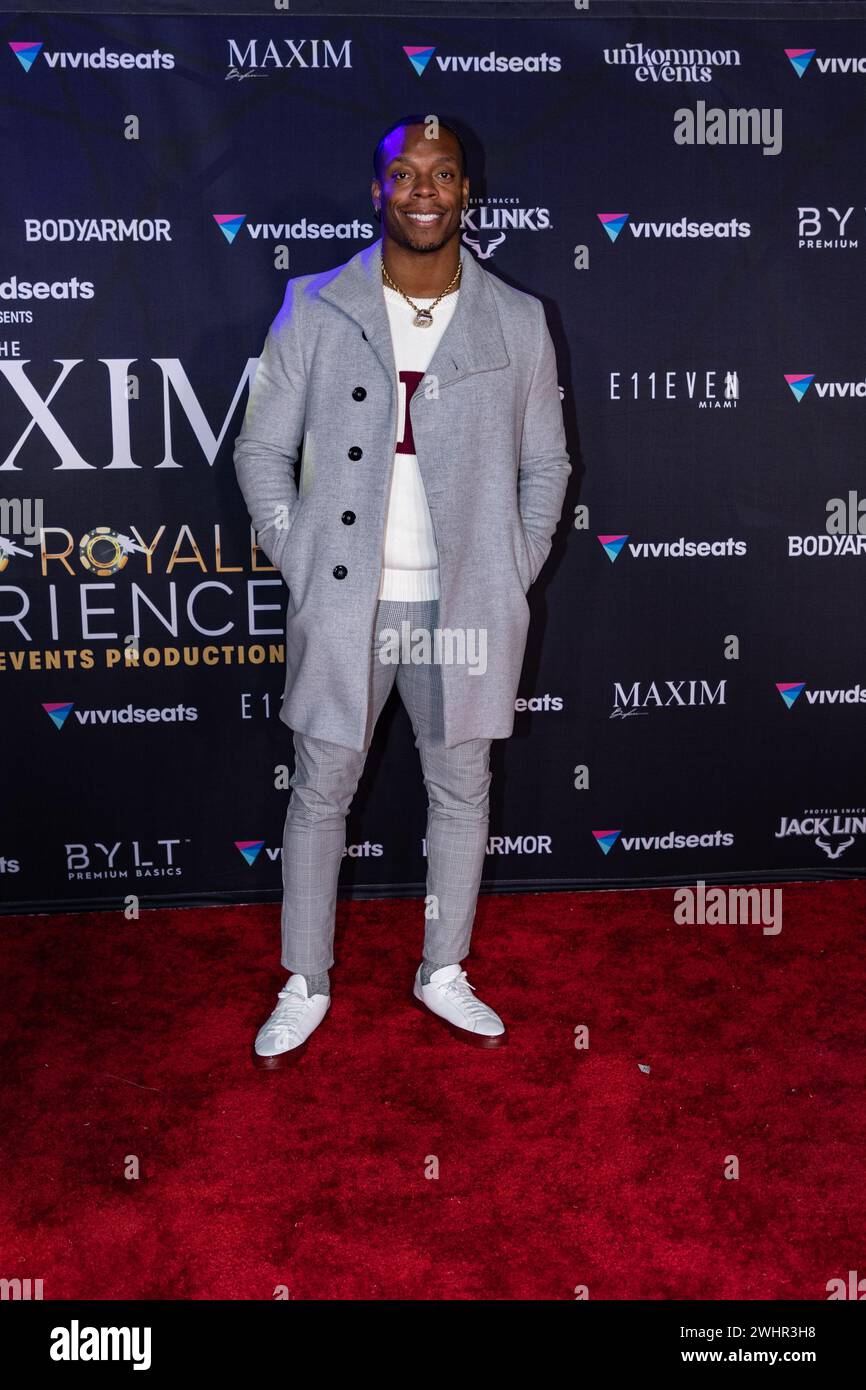 Las Vegas, NV, USA. 10th Feb, 2024. Brandon Marshall pictured at the ...