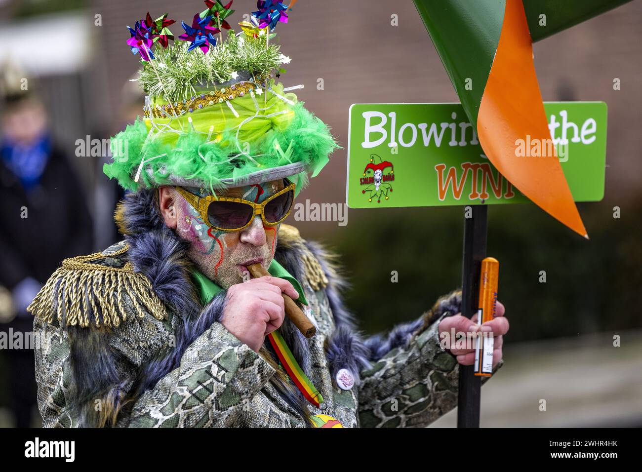 HEERLEN - Carnival revelers during a carnival parade through the center ...