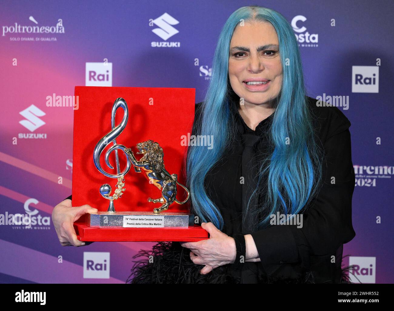 February 11, 2024, Sanremo, ITALY: Italian singer Loredana Berte' poses ...