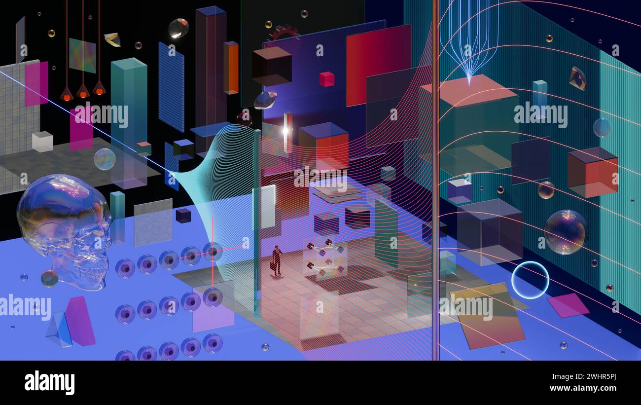 Navigating a Digital Dreamscape - Exploring Abstract Virtual Reality Inside Neural Network Brain ...