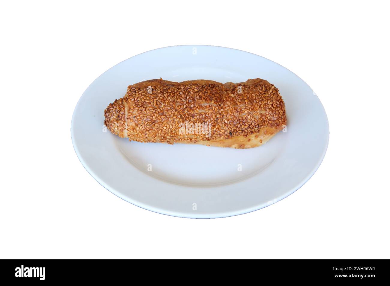 sesame pastry, pogaca, isolated on white background Stock Photo - Alamy