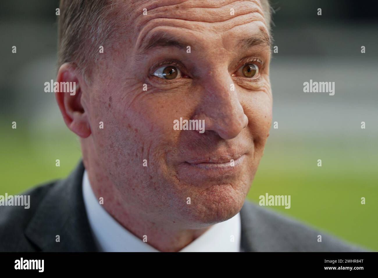 Celtic Manager Brendan Rodgers during a pre match interview before the ...