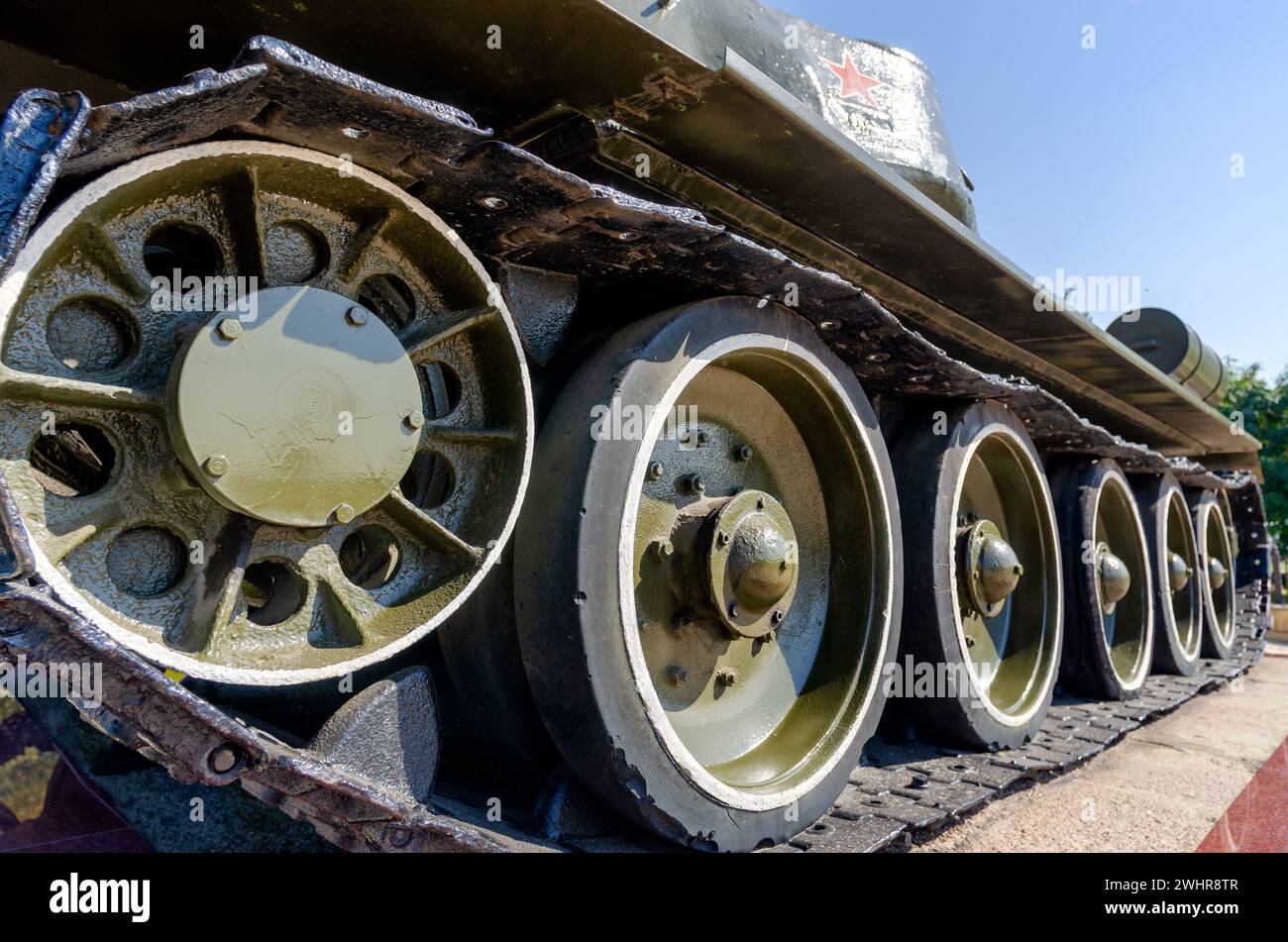 Military tank on the city street in Ukraine Stock Photo - Alamy
