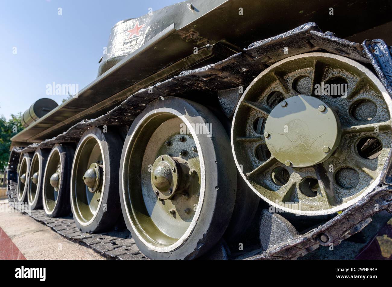 Military tank on the city street in Ukraine Stock Photo - Alamy