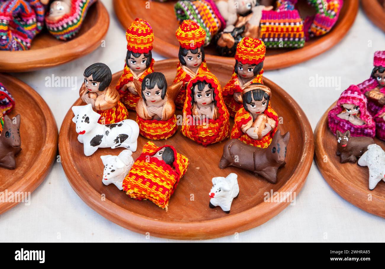 Chichicastenango, Guatemala. Nativity Scene Showing Women of the Quiche ...