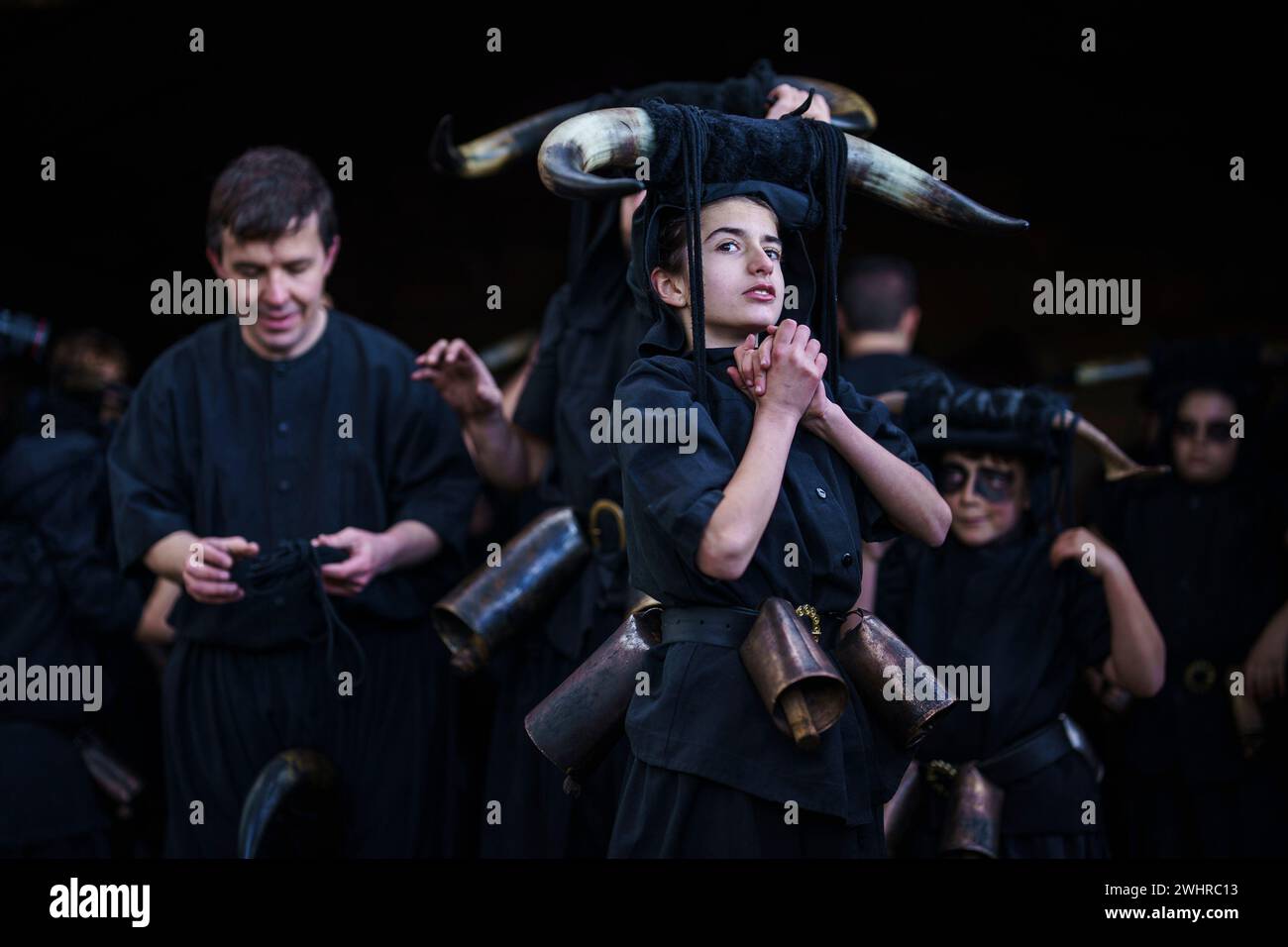 Luzon, Spain. 10th Feb, 2024. A girl gets dressed to represent the ...
