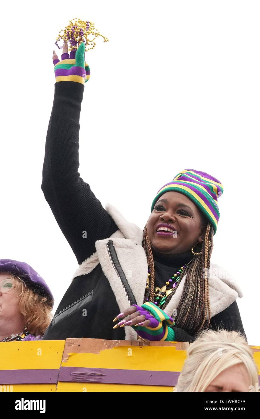 St. Louis, United States. 14th Feb, 2024. U.S. Rep. Cori Bush throws ...