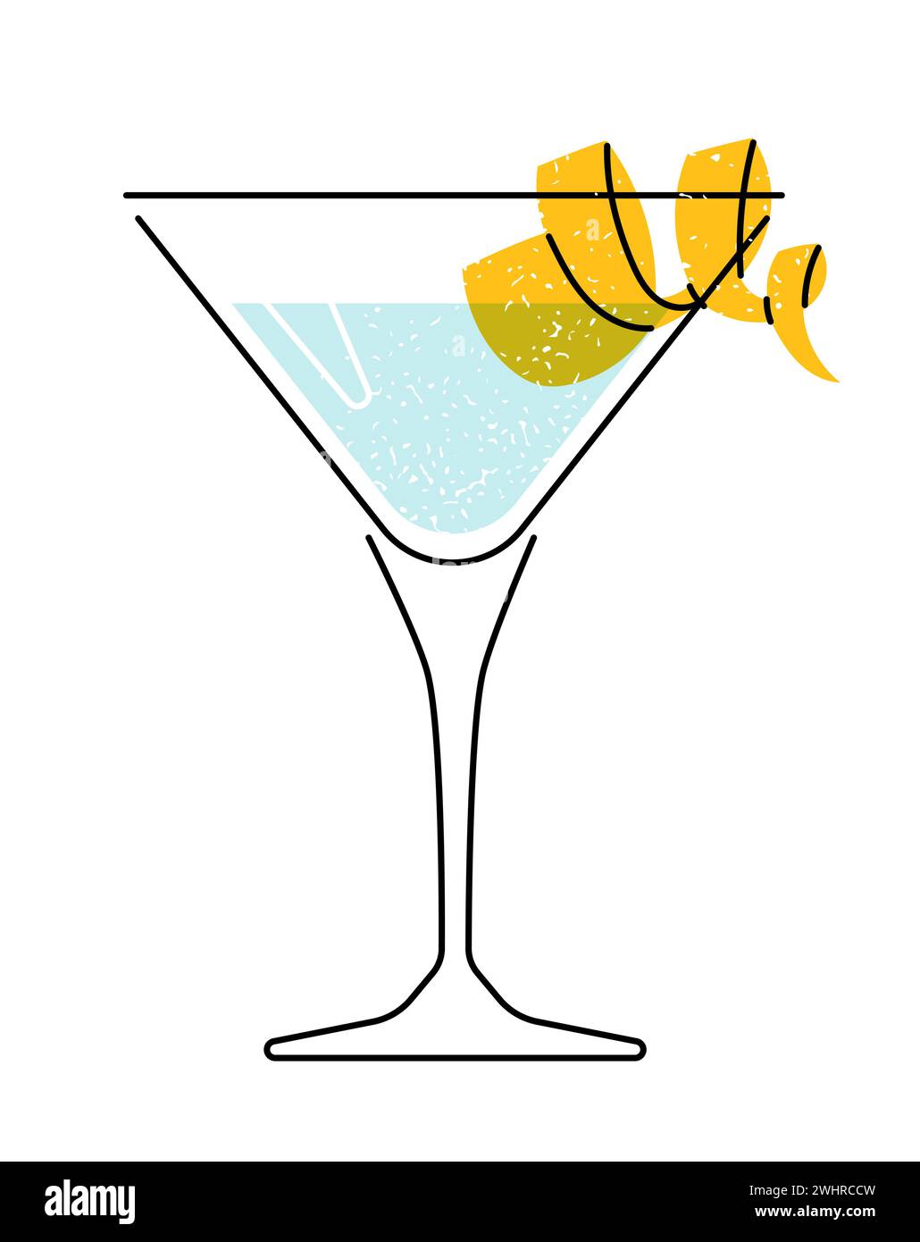 Cocktail Glass Drink Vector Illustration Stock Vector Image And Art Alamy