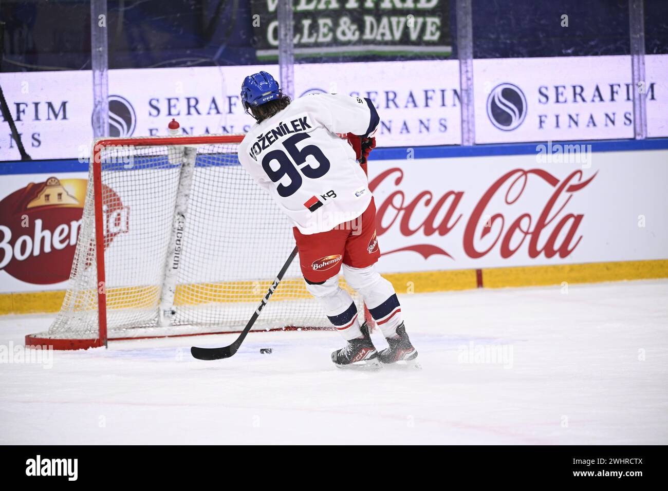 KARLSTAD, SWEDEN 20240211The Czech Republic's Daniel Vozenilek scores 3-5 during Sunday's ice ...