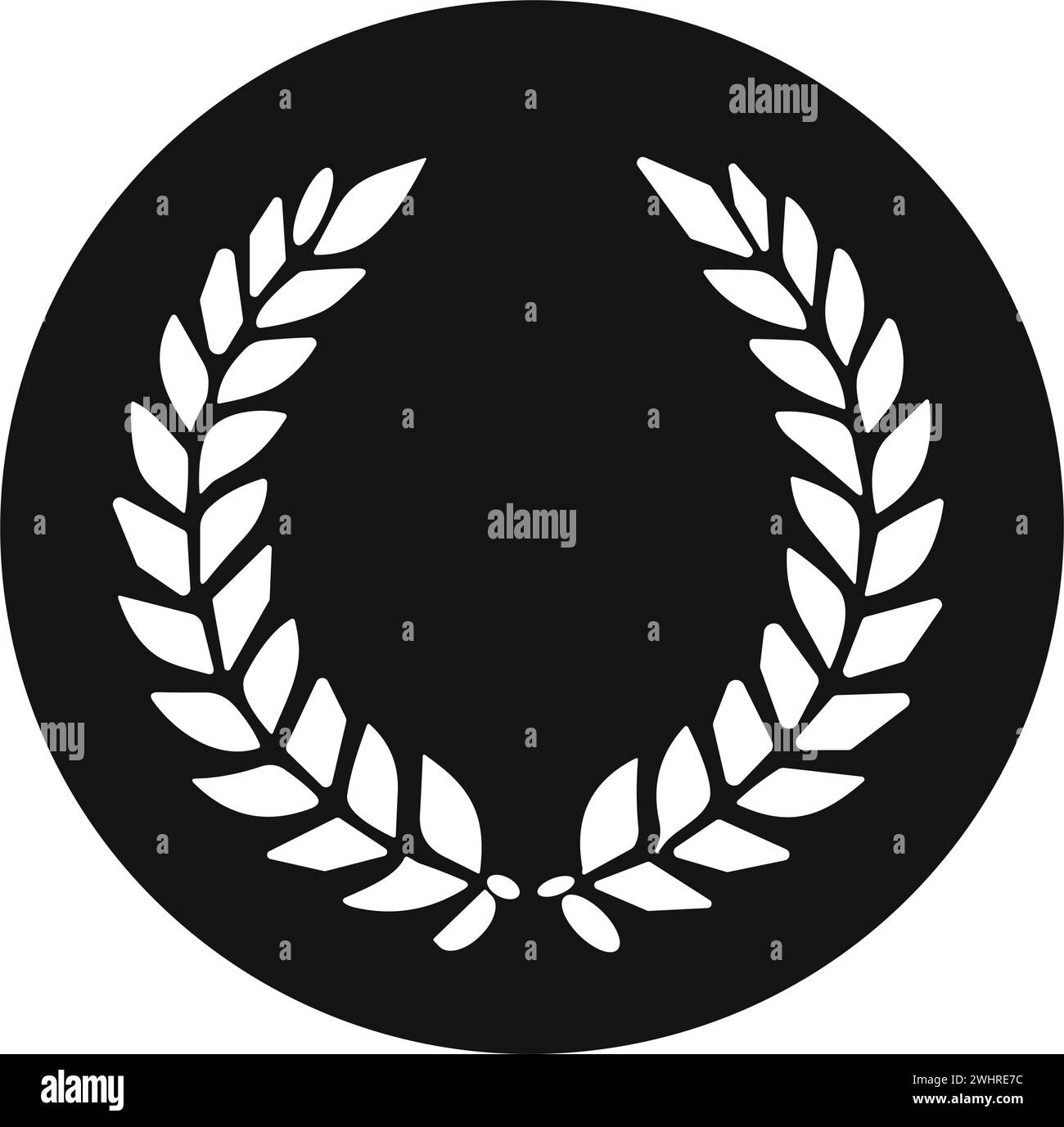 Classic Black Laurel Wreath Vector Icon Stock Vector Image & Art - Alamy