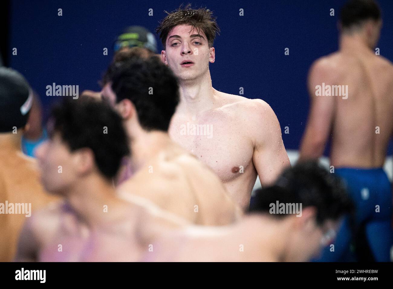 Team Italy competes in the swimming men's 4x100m freestyle relay ...