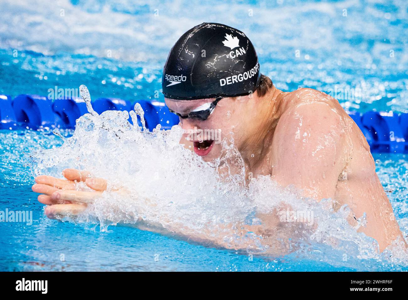 Doha, Qatar. 11th Feb, 2024. James Dergousoff of Canada competes in the ...