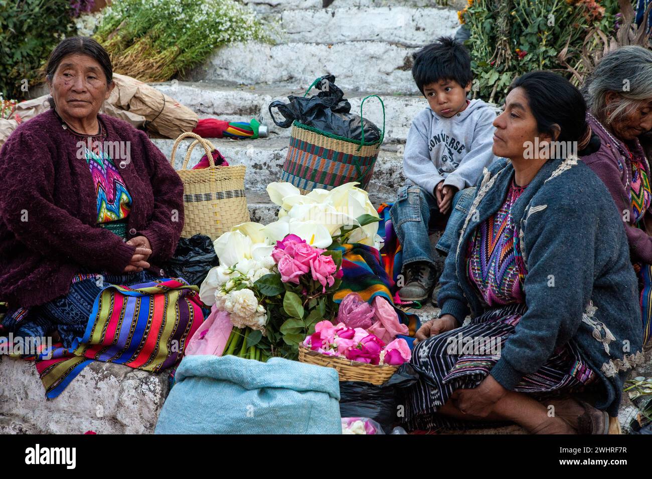 Chichicastenango, Guatemala. Quiche (Kiche, K'iche') Women Selling ...