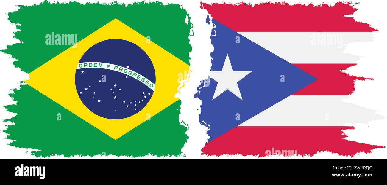 Puerto rico brazil flag Stock Vector Images - Alamy