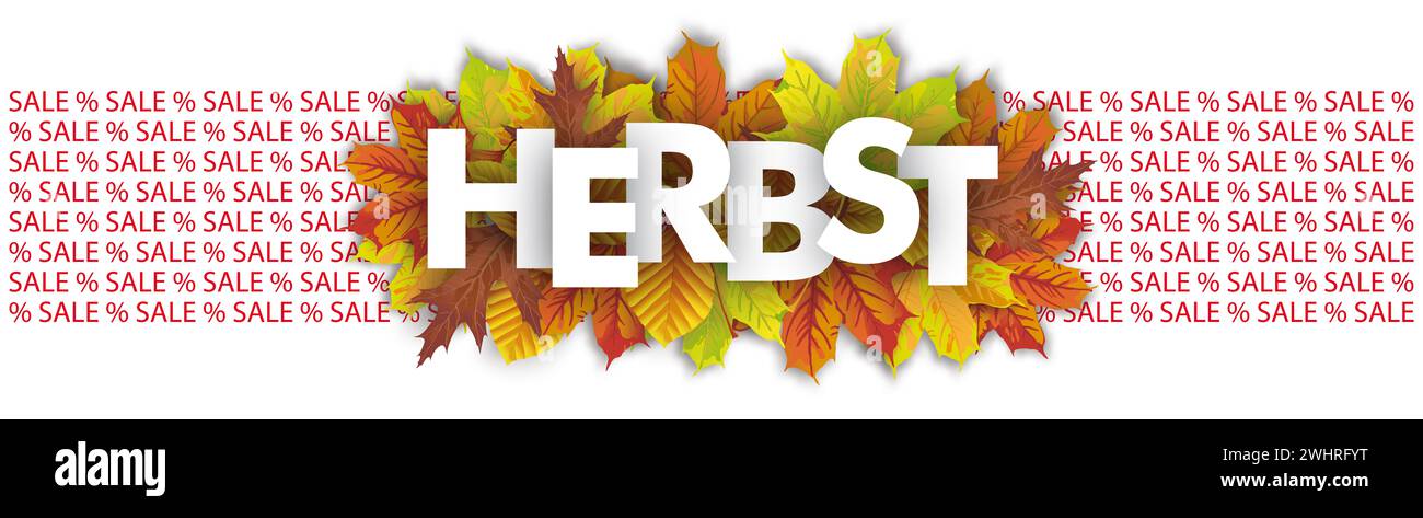 Text autumn sale leaves Cut Out Stock Images & Pictures - Alamy