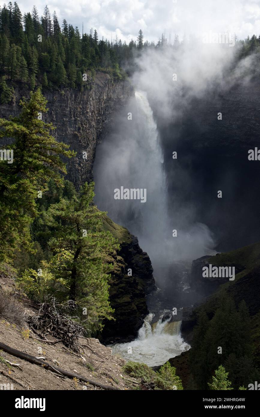 Helmcken Falls is a spectacular waterfall falling around 141 meter over ...