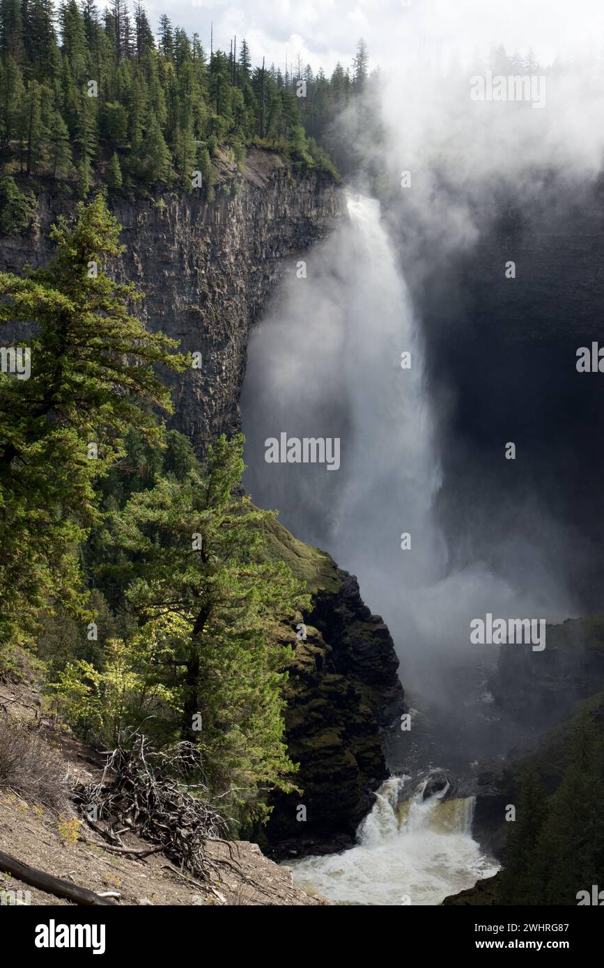 Helmcken Falls is a spectacular waterfall falling around 141 meter over ...