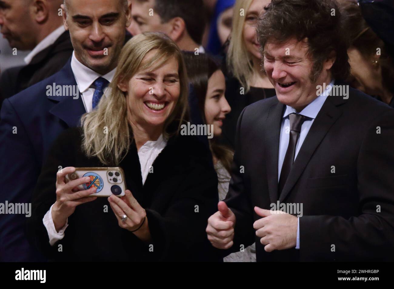 February 11, 2024 - Argentine President JAVIER MILEI attended the Holy ...