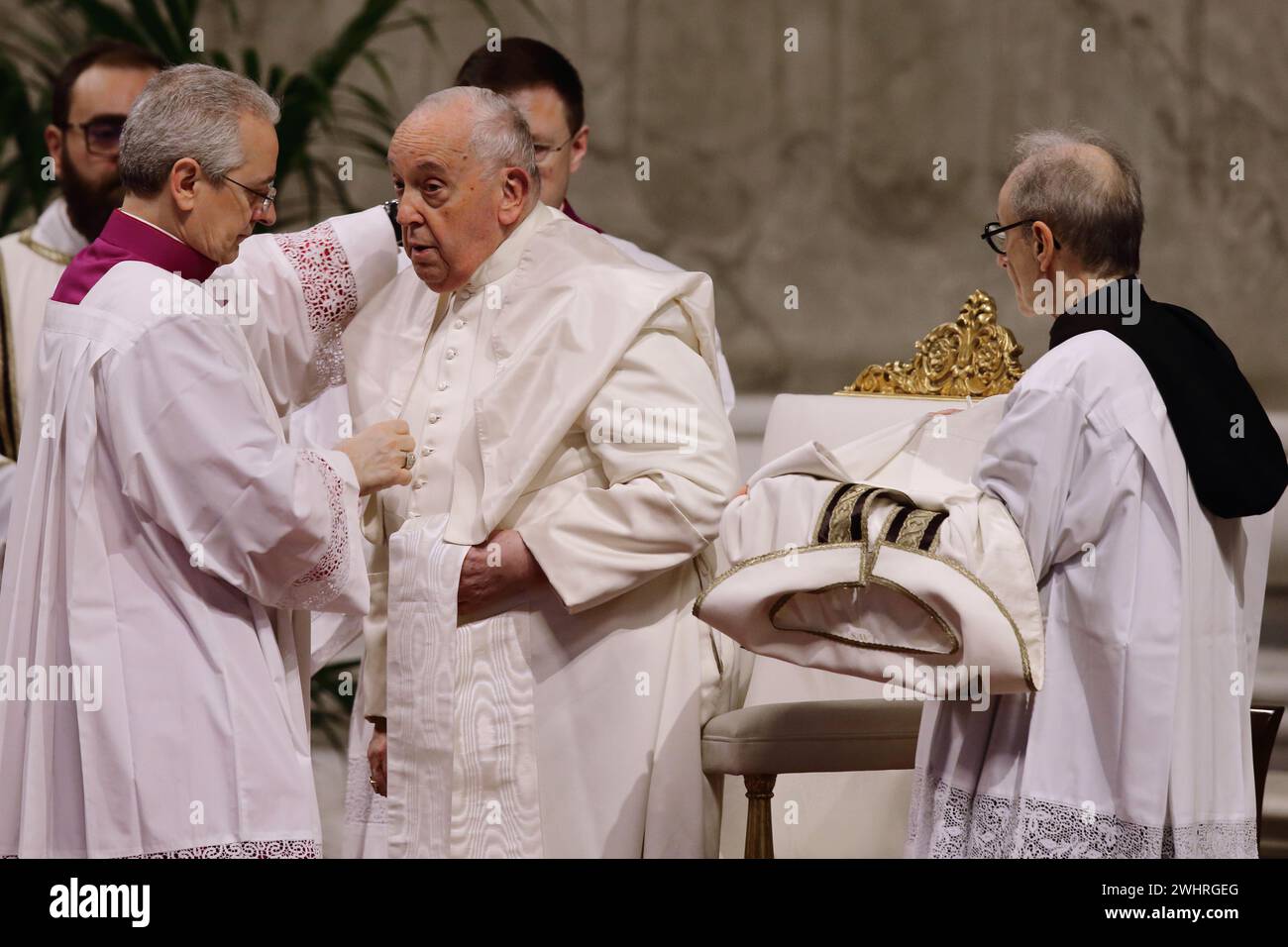 February 11, 2024 - Argentine President JAVIER MILEI attended the Holy ...