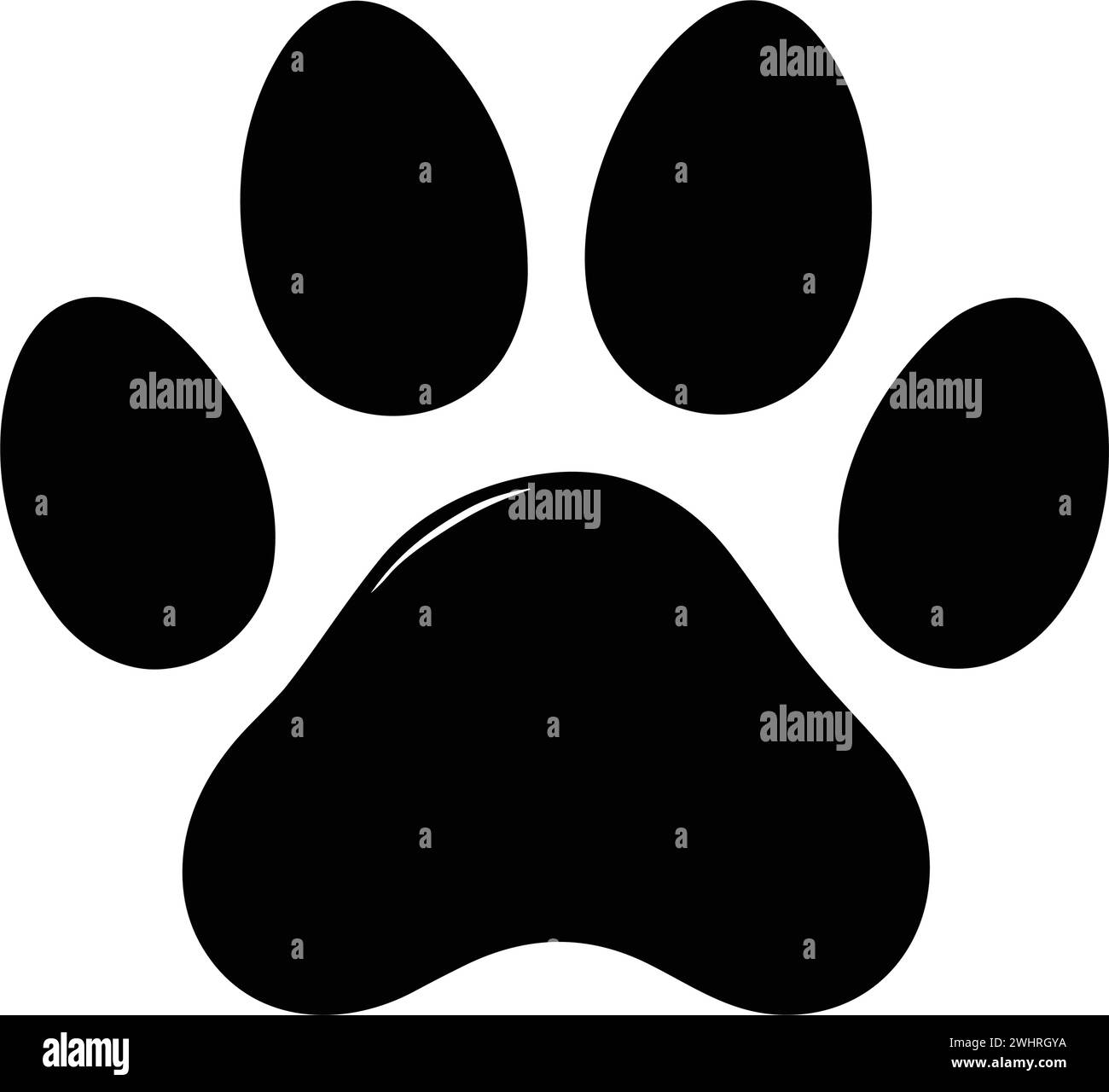Simple Dog Paw Print Vector Illustration Stock Vector Image & Art - Alamy