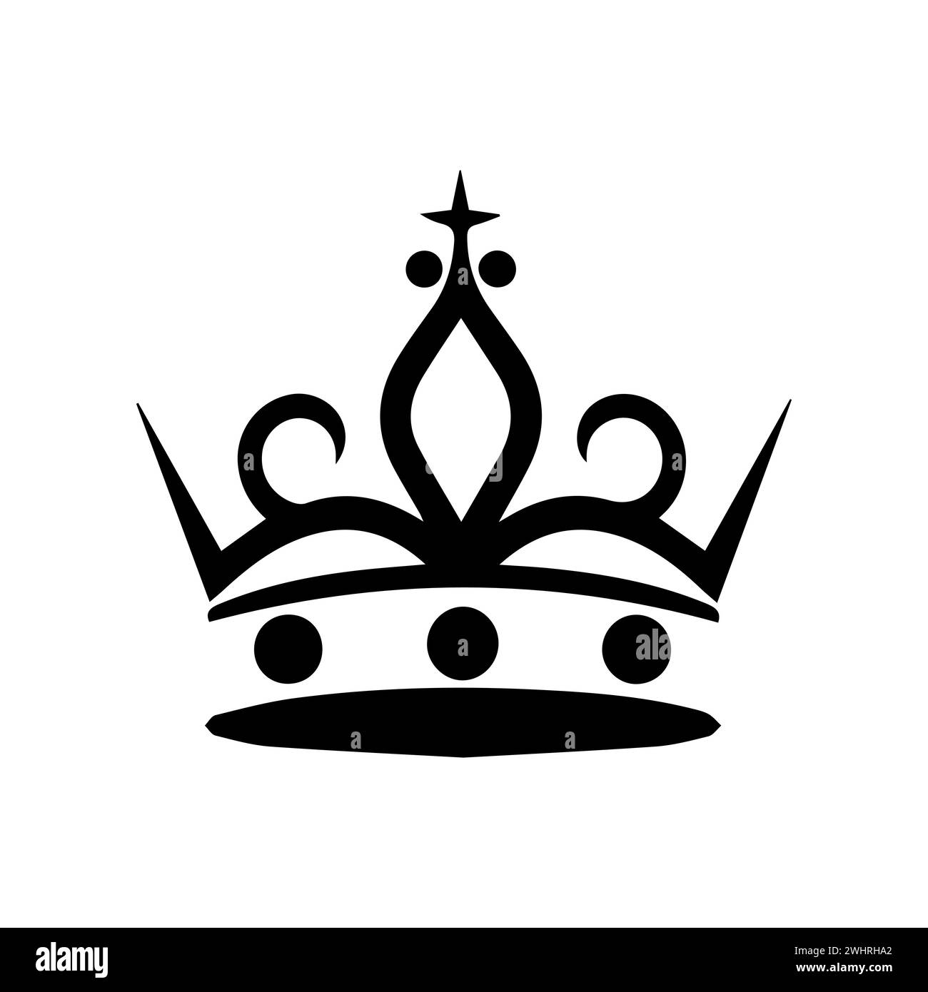 Crown Icon Black Silhouette Of Royal Crown Vector Illustration