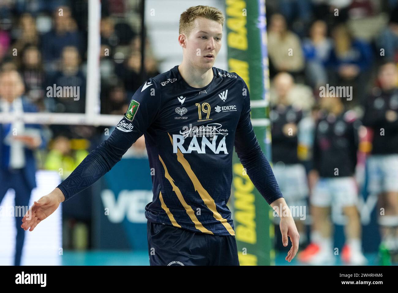 Rok Mozic of Rana Verona during the match between Rana Verona and ...