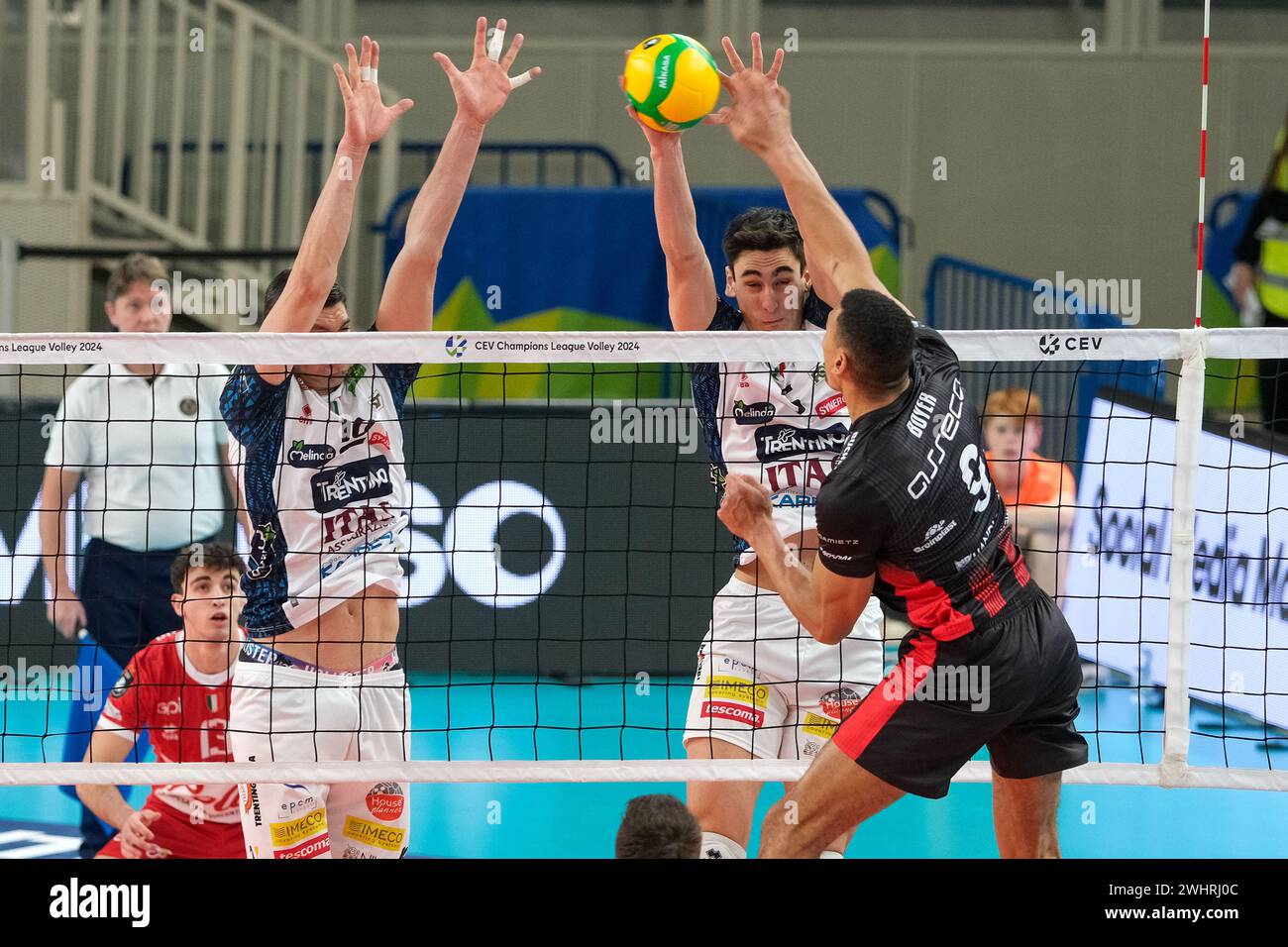 Alessandro Michieletto of ITAS Trentino Volley in action during the match between ITAS Trentino ...