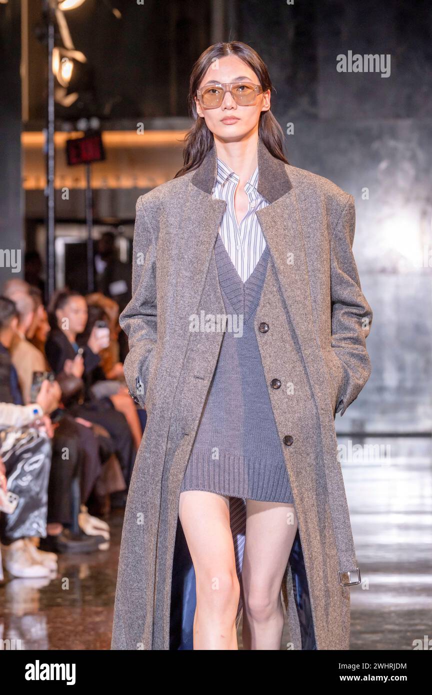 New York, United States. 10th Feb, 2024. A model walks the runway at ...