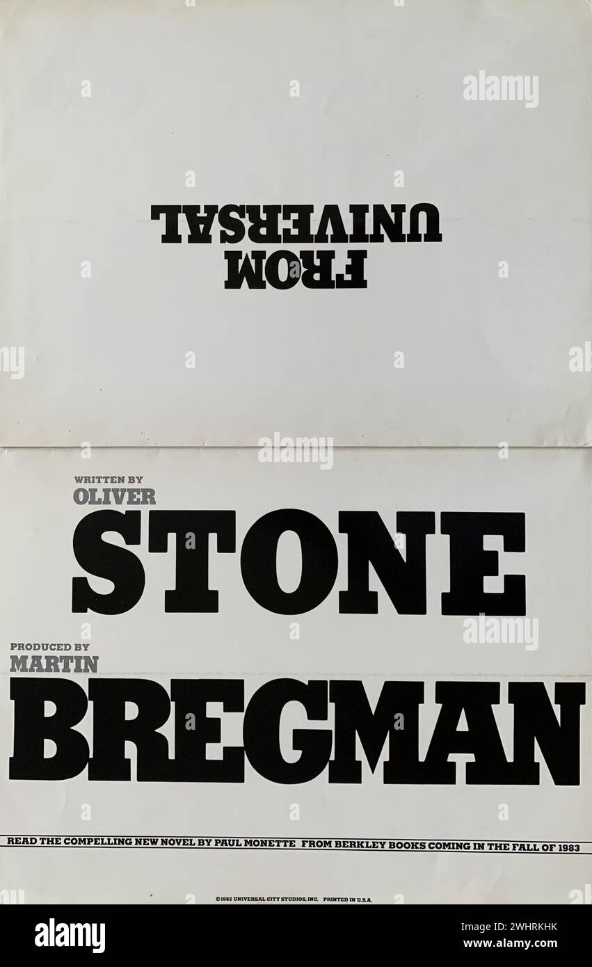 AL PACINO as Tony Montana in SCARFACE 1983 director BRIAN DePALMA ...