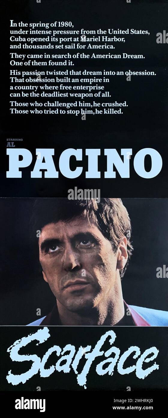 AL PACINO as Tony Montana in SCARFACE 1983 director BRIAN DePALMA ...