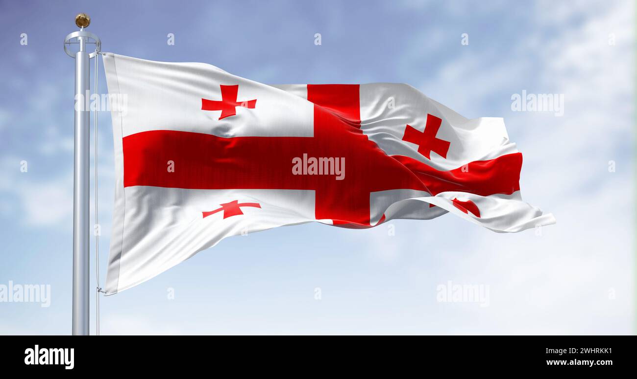 Georgian national flag hi-res stock photography and images - Alamy