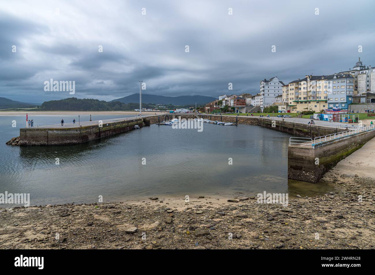 FOZ, SPAIN - AUGUST 27, 2022: View of the port in the town of Foz, in ...