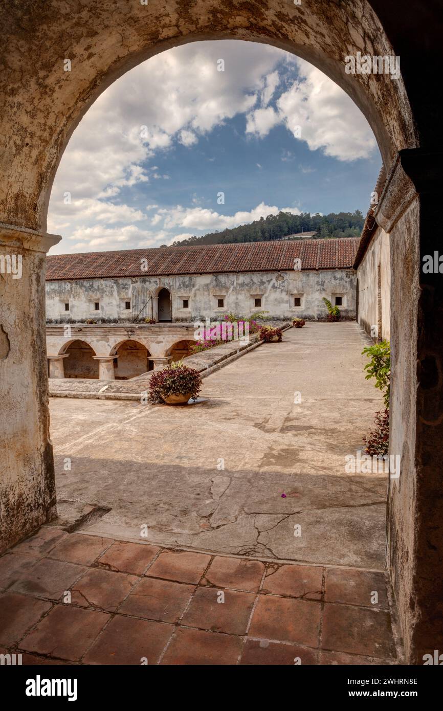 Antigua, Guatemala. Capuchinas Convent, Built 1736. Entrance to Walkway ...