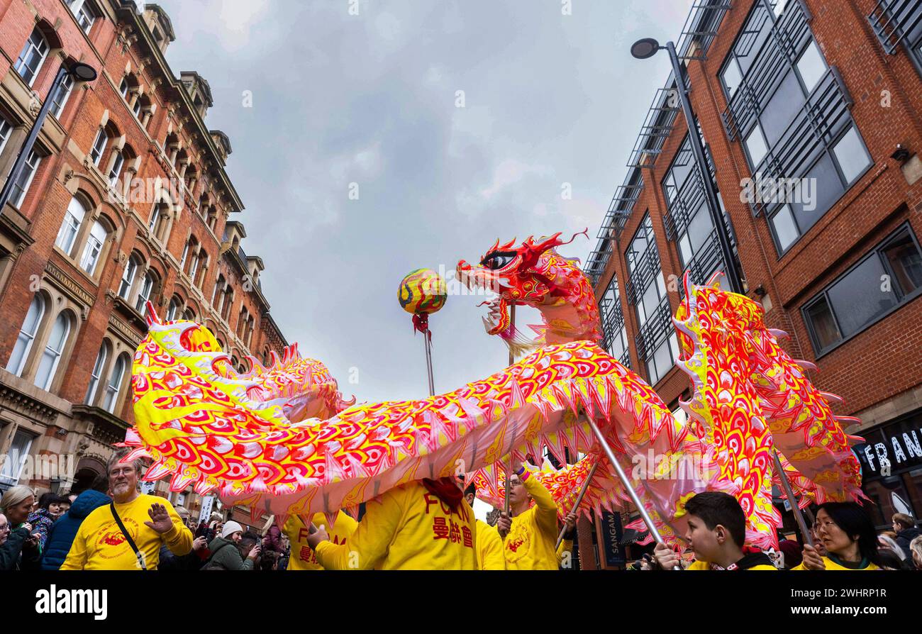 EDITORIAL USE ONLY Performers take part in the Dragon Parade as part of ...