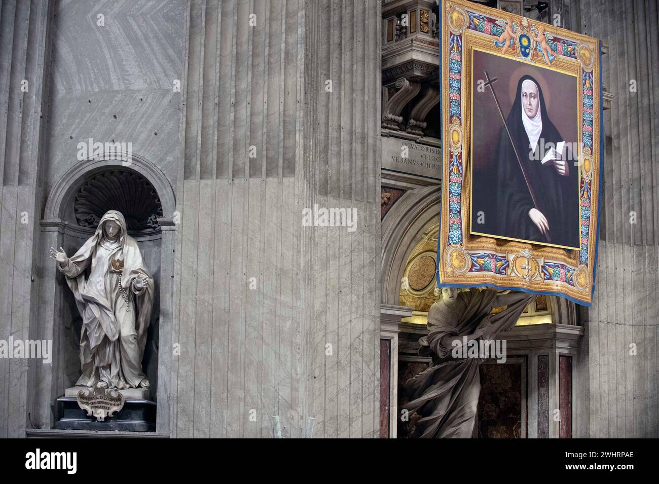 Italy, Rome, Vatican, 2024/2/11.Pope Francis celebrates a Holy Mass for ...