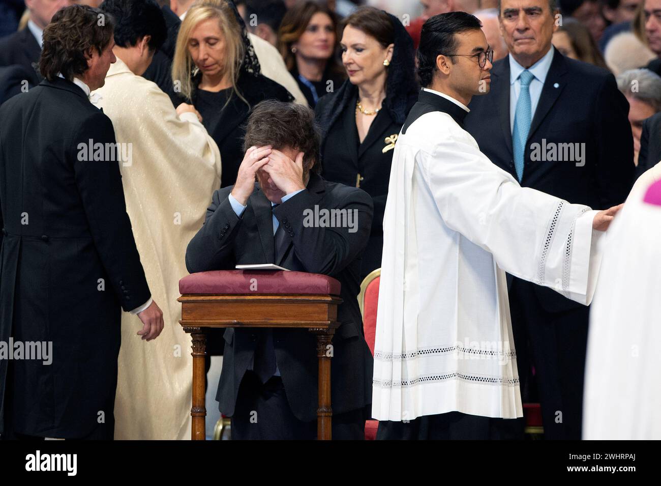 Italy, Rome, Vatican, 2024/2/11.Pope Francis celebrates a Holy Mass for ...