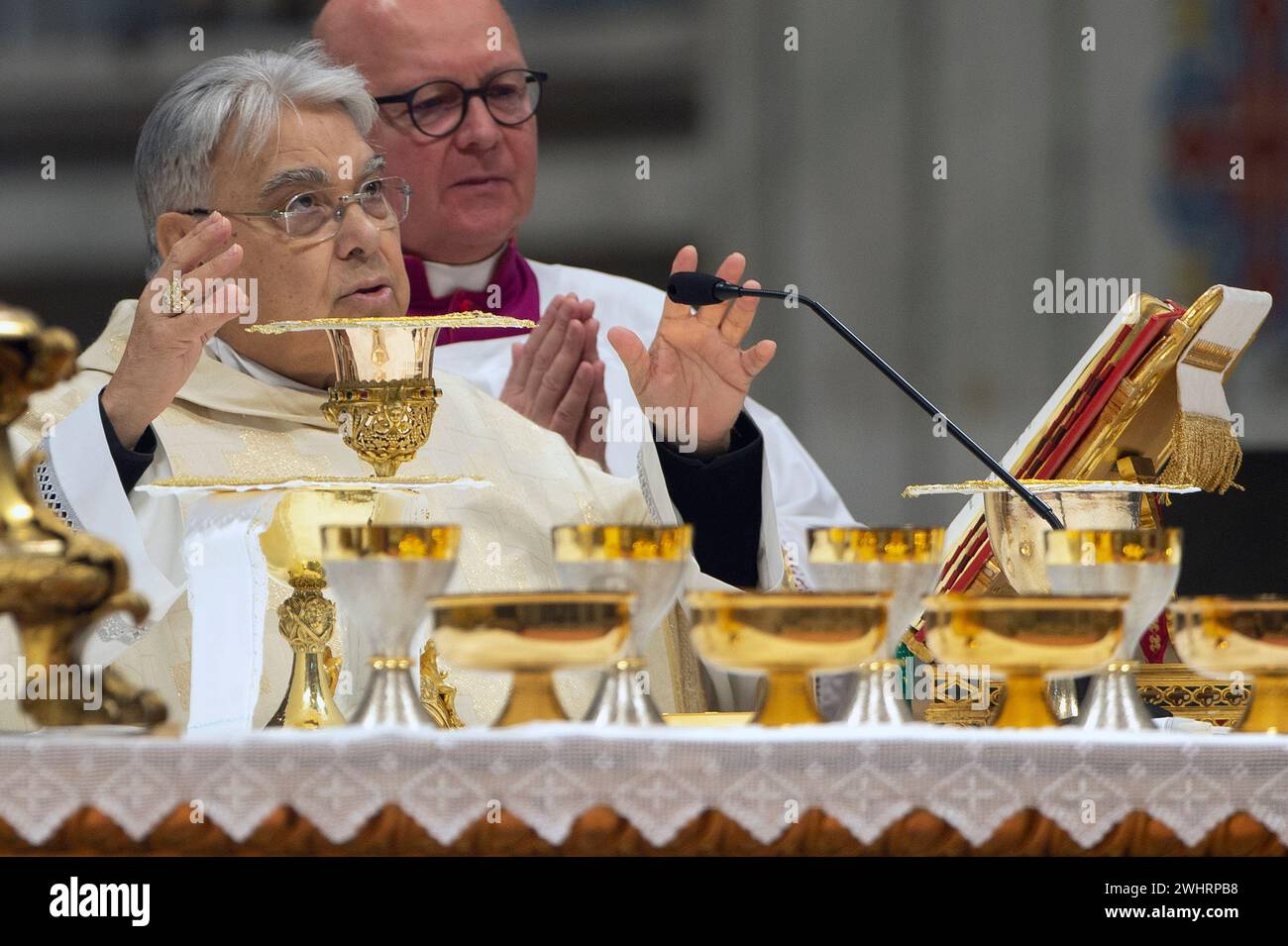 Italy, Rome, Vatican, 2024/2/11.Pope Francis celebrates a Holy Mass for ...
