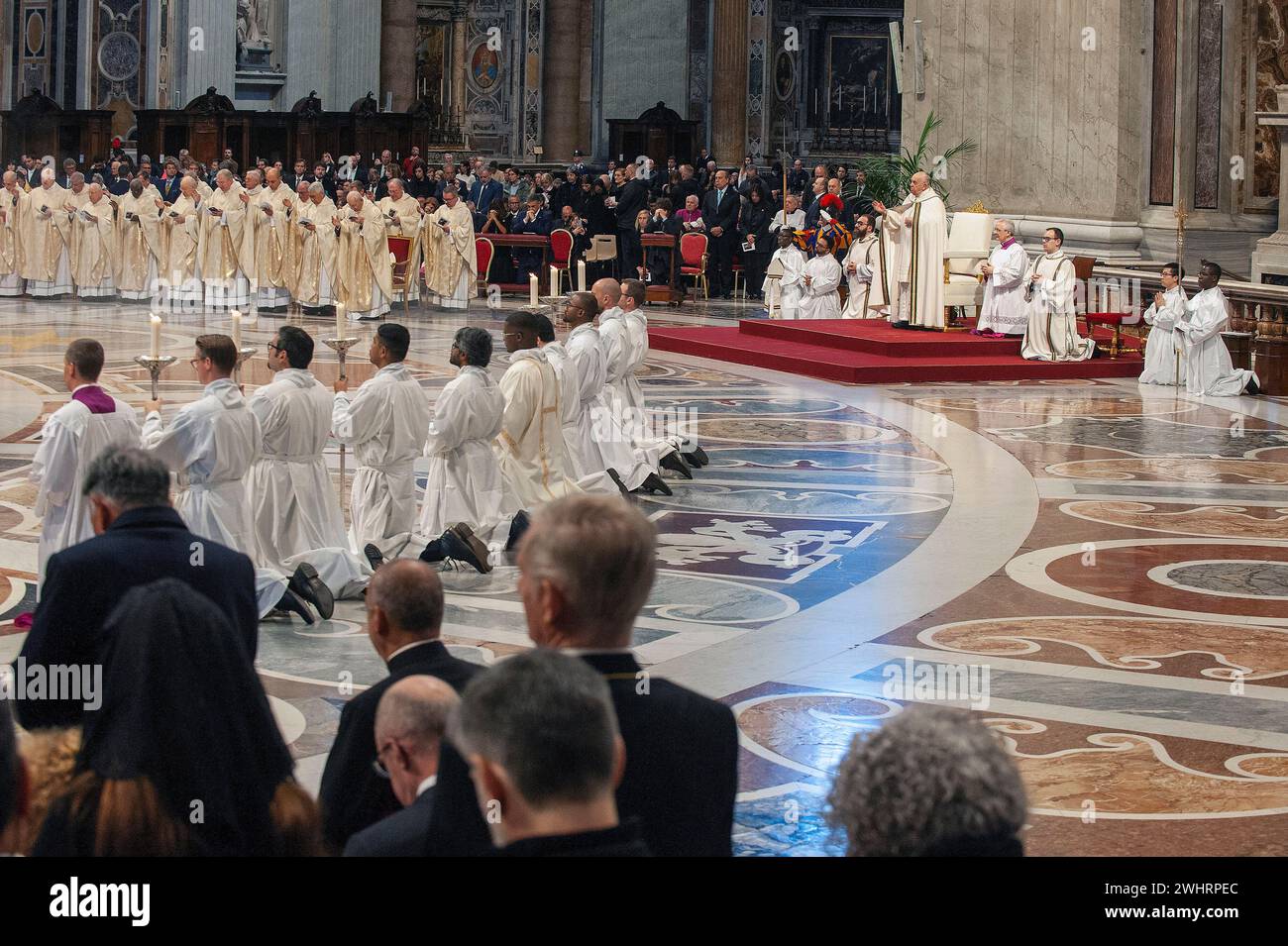 Italy, Rome, Vatican, 2024/2/11.Pope Francis celebrates a Holy Mass for ...