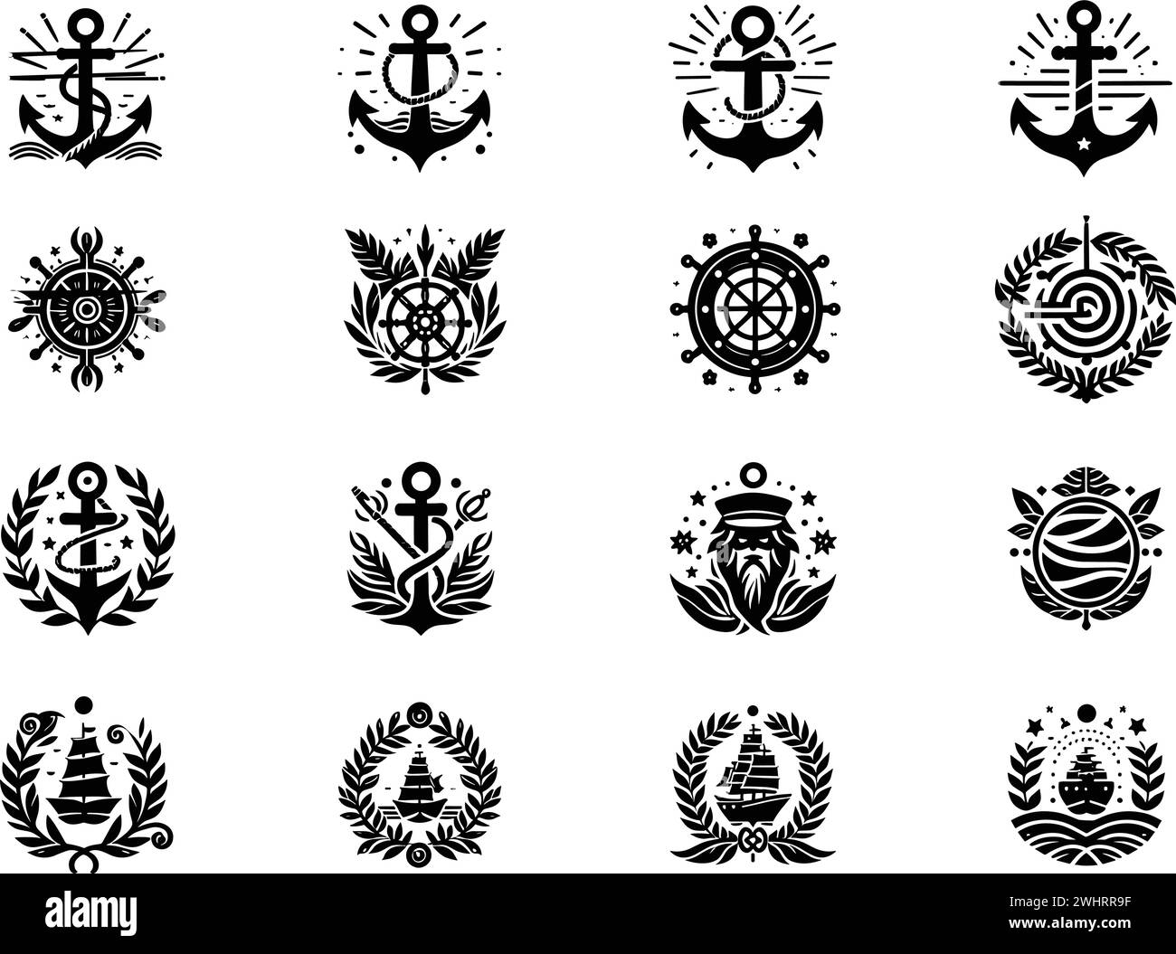 Ocean themed logo Stock Vector Images - Alamy