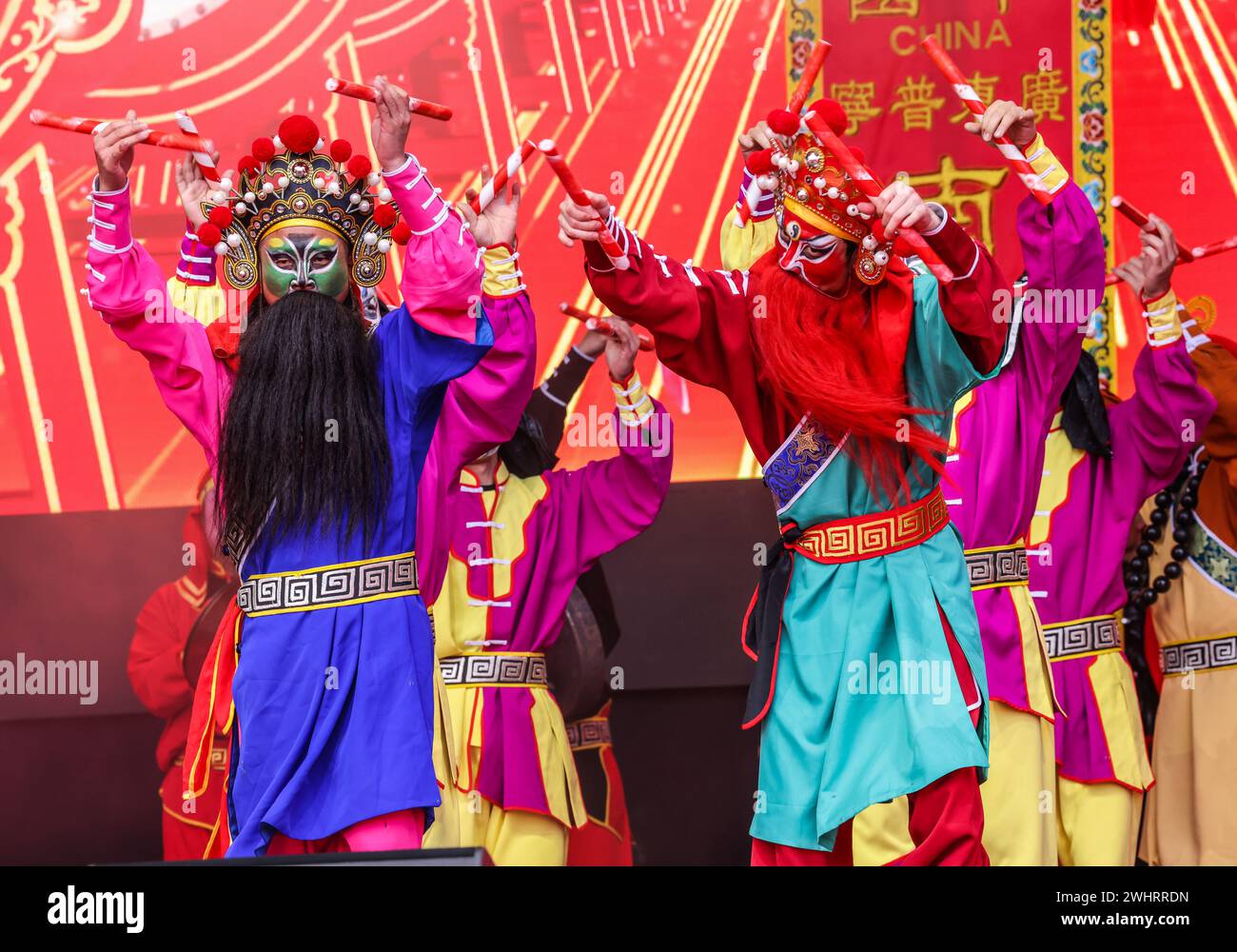 Trafalgar Square London UK 11 Feb 2024 Trafalgar Square mark the ...
