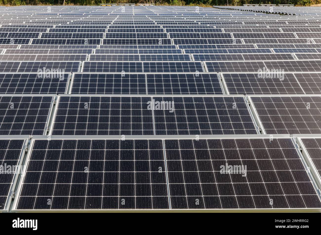 Power generation solar cell park Stock Photo - Alamy