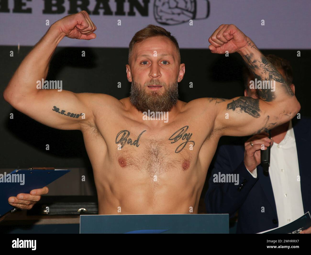 Boxer Miroslav Serban (Czech Republic) at the official weigh-in for THE ...