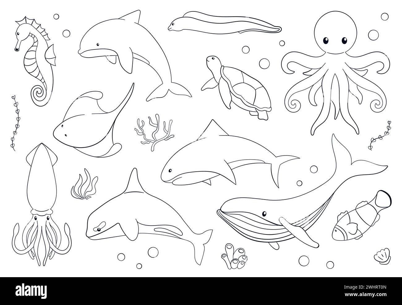 Underwater cartoon Cut Out Stock Images & Pictures - Alamy