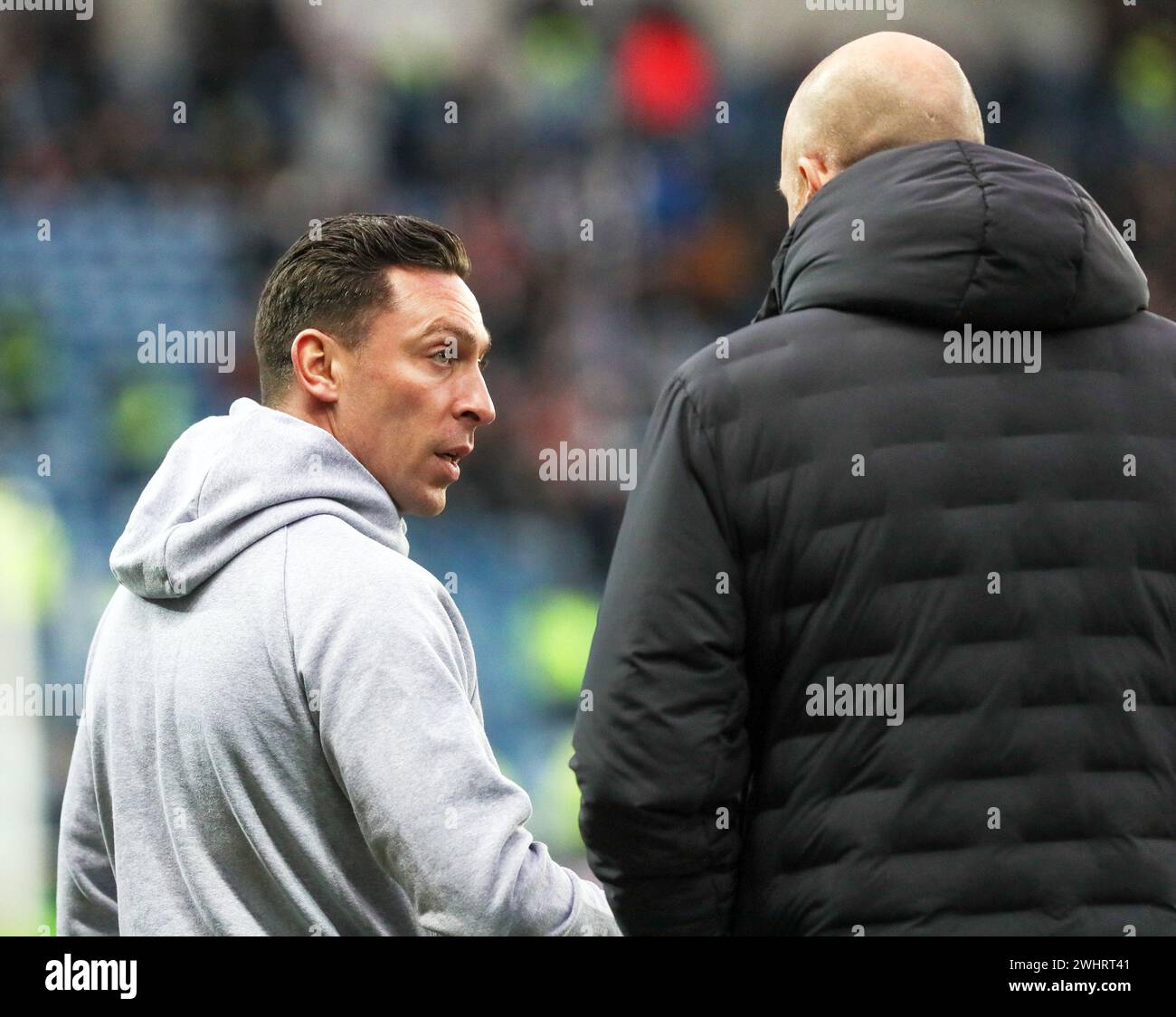 Scott Brown, manager of Ayr United football club, in conversation with ...